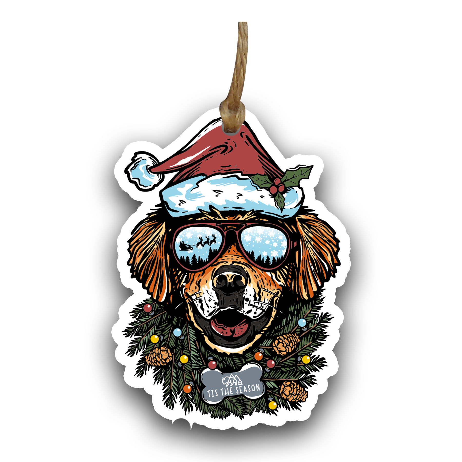 Maximus the Holiday Dog Acrylic Ornament | Wild Tribute