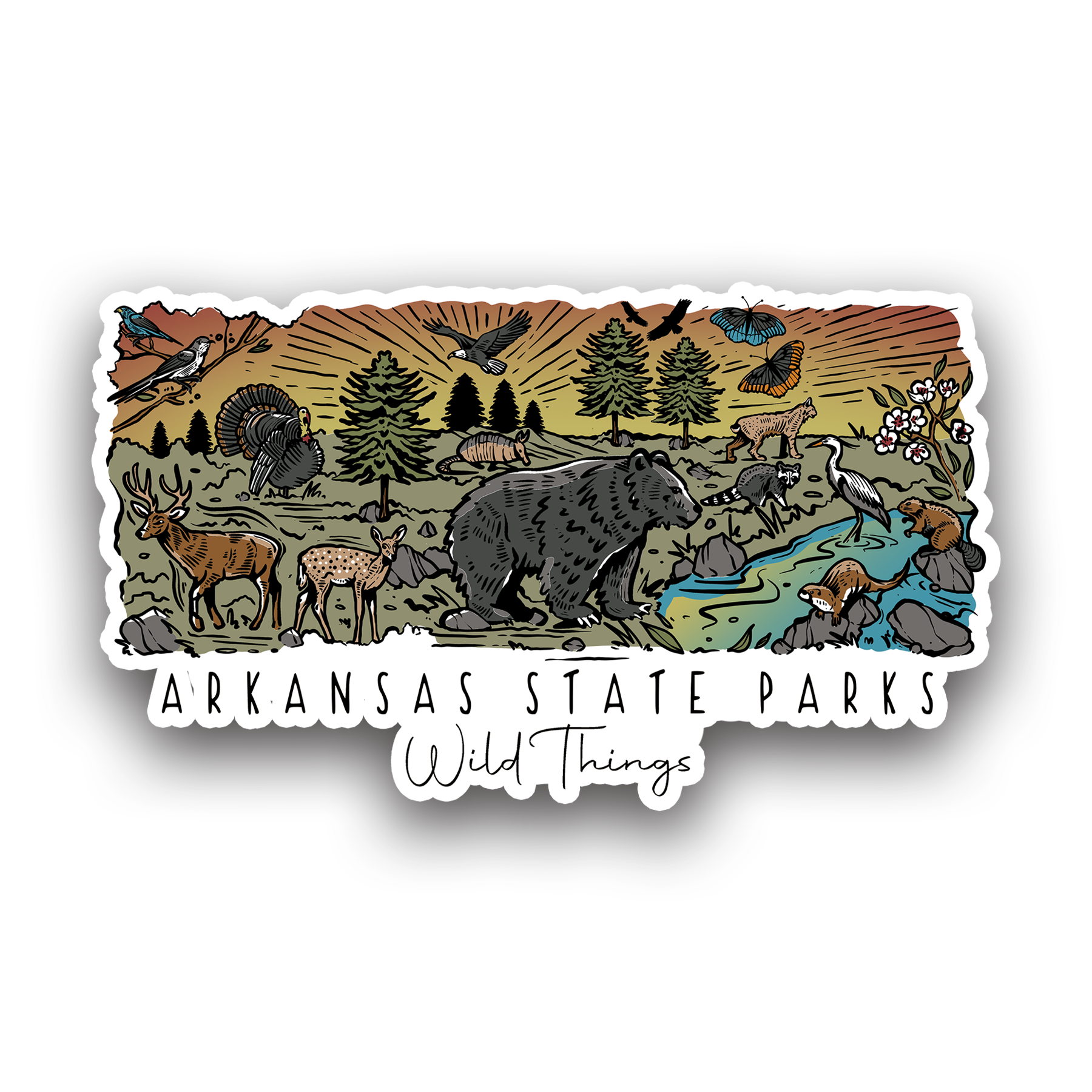 Arkansas State Parks Wild Things Sticker