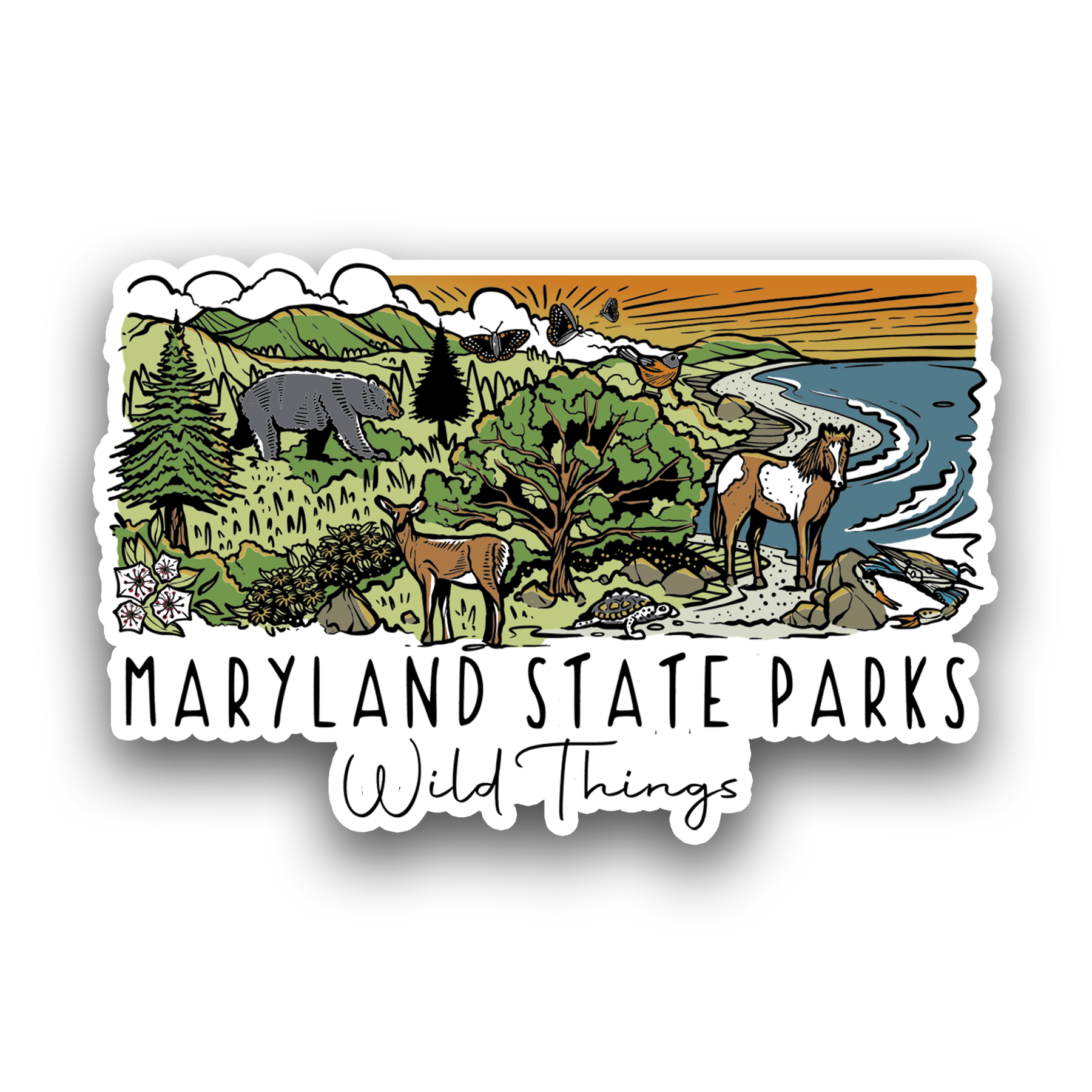 Maryland State Parks Wild Things Sticker