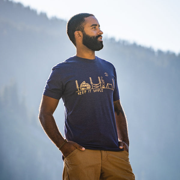 Keep It Simple Men's Camping T-Shirt | Wild Tribute