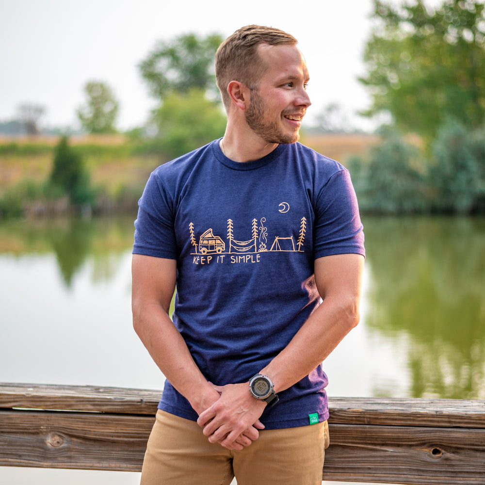 Keep It Simple Men's Camping T-Shirt | Wild Tribute