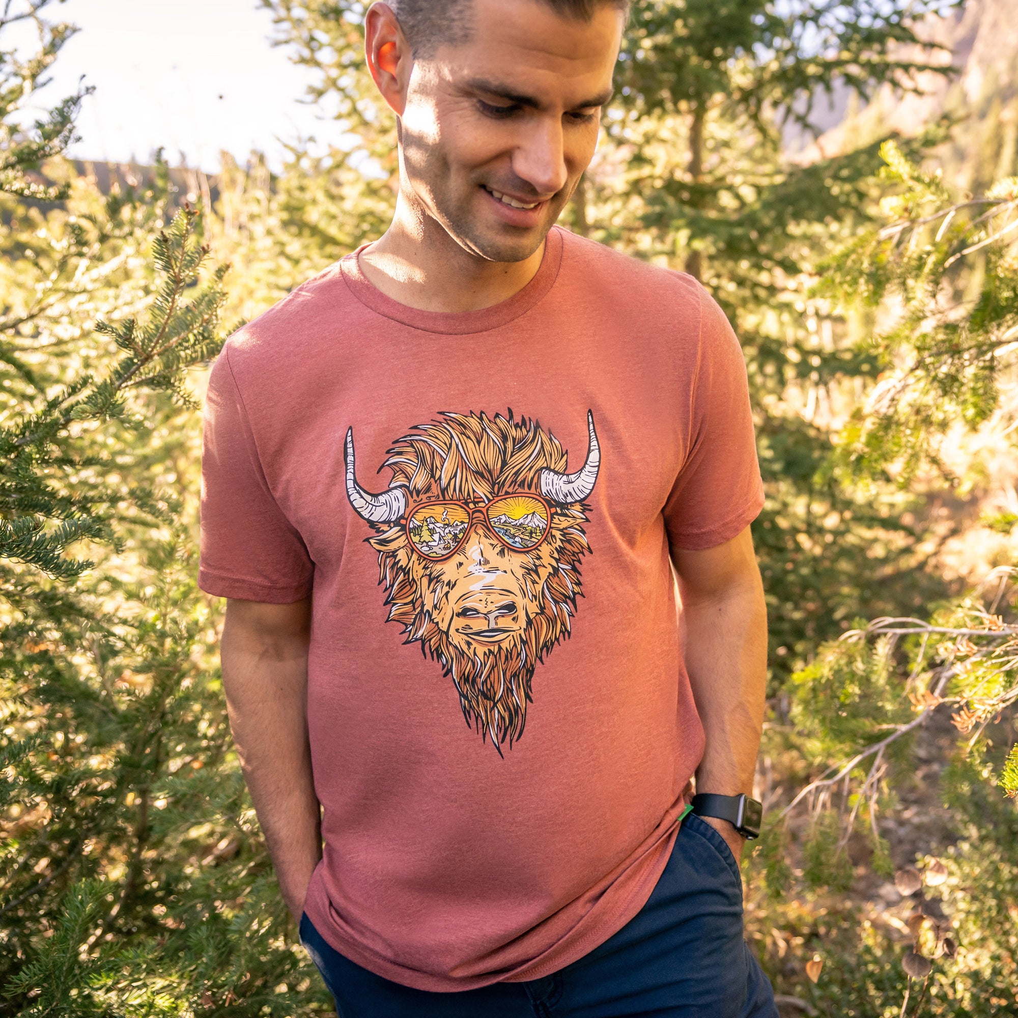 Groovy Mike Byson Short Sleeve Shirt | Bison Tee Shirt